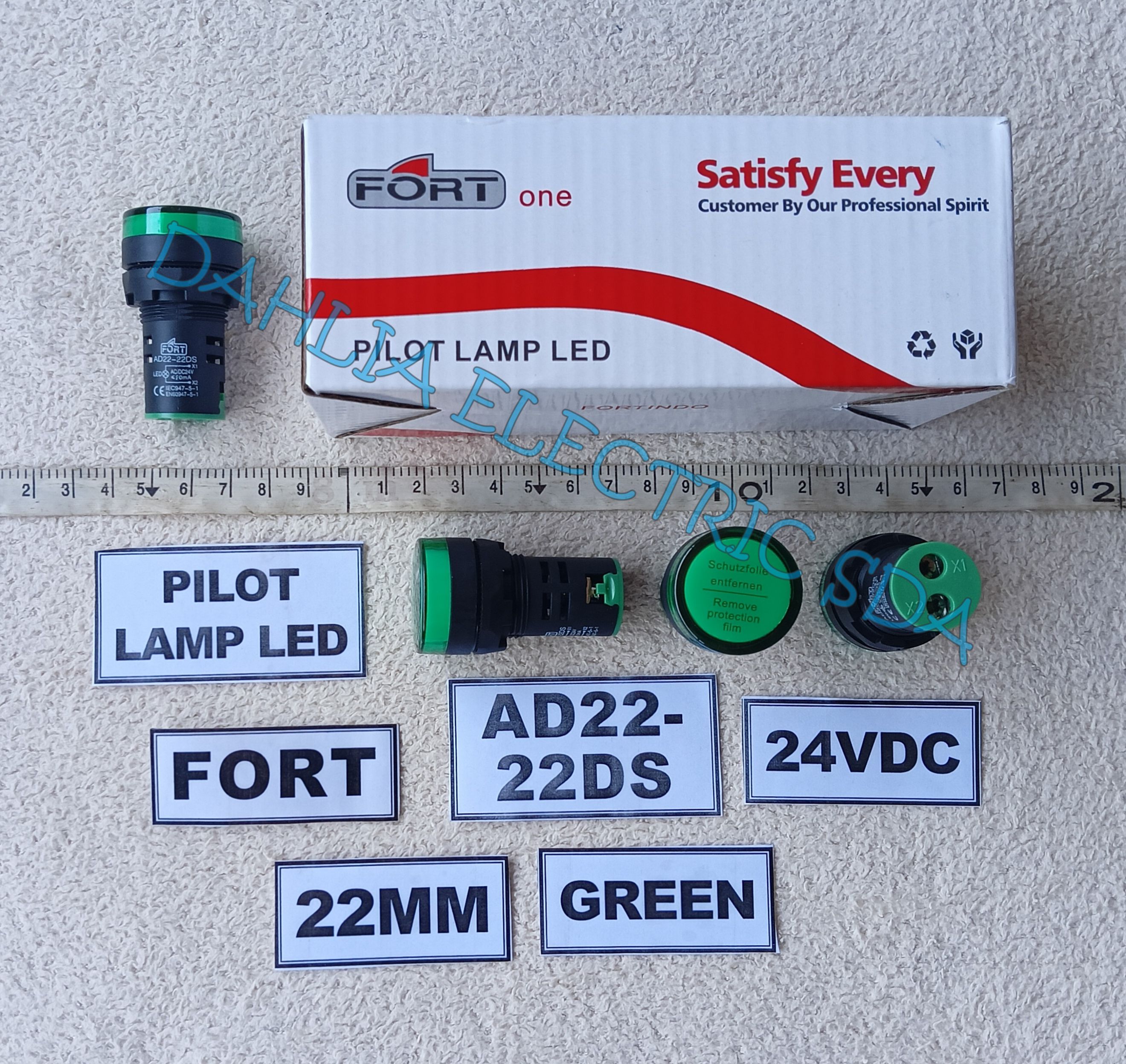 PILOT LAMP LED 22MM 24VDC AD22-22DS GREEN Fort | Lazada Indonesia