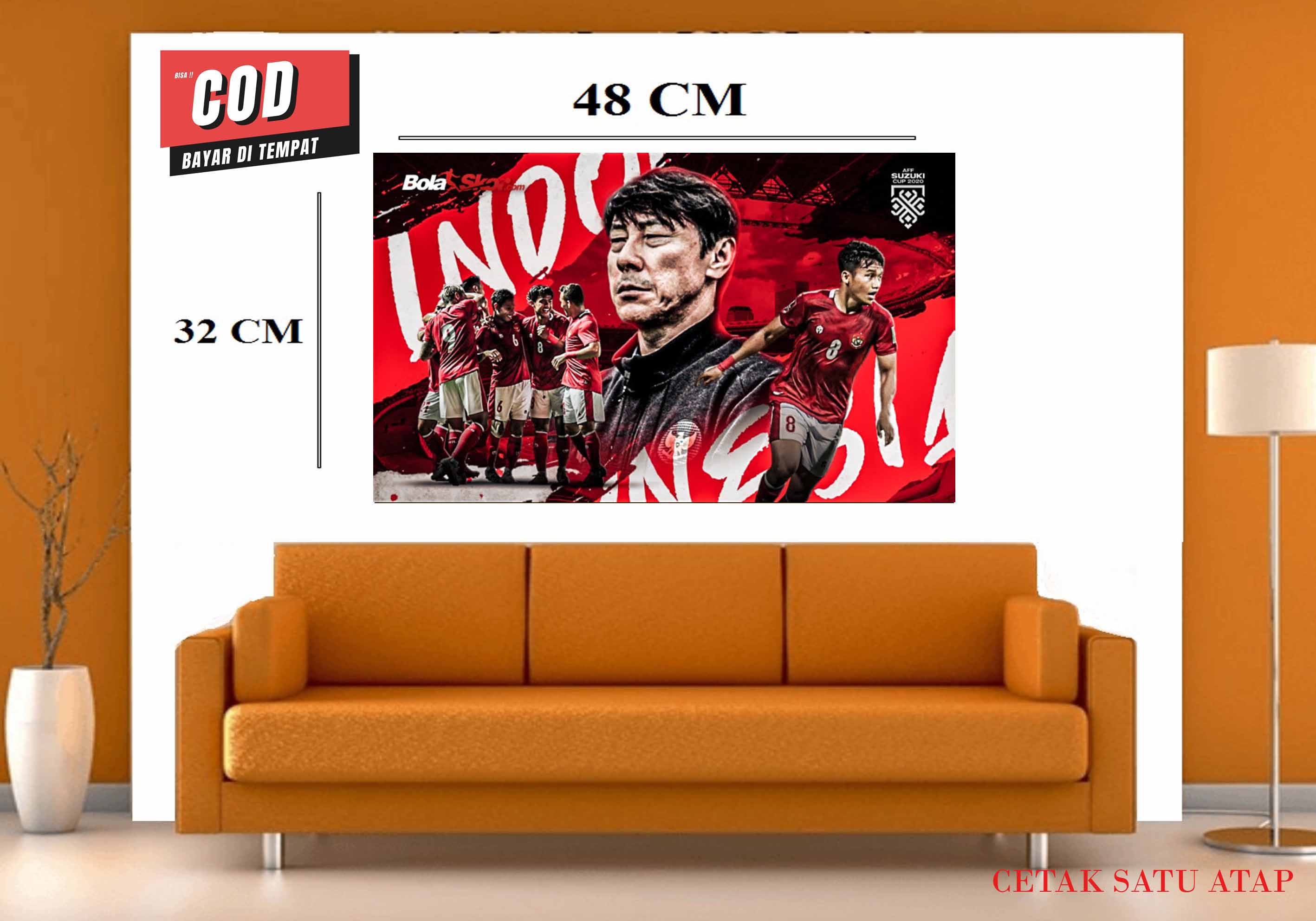 CETAK POSTER UKURAN JUMBO TEMA TIMNAS / UKURAN 48X32 CM / HIASAN ...