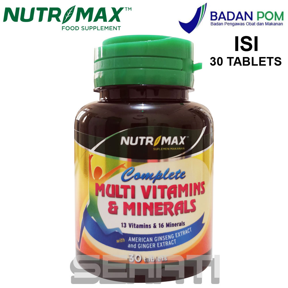 Nutrimax Complete Multi Vitamins & Minerals 30 Tabs - Multivitamin Mineral | Lazada Indonesia