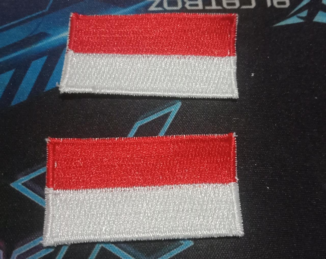 BED/EMBLEM BENDERA MERAH PUTIH I ATRIBUT SEKOLAH MERAH PUTIH BORDIR ...