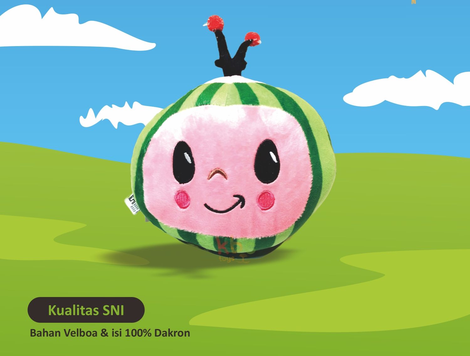 Boneka semangka kartun karakter viral coco melon ukuran 20 cm bahan ...