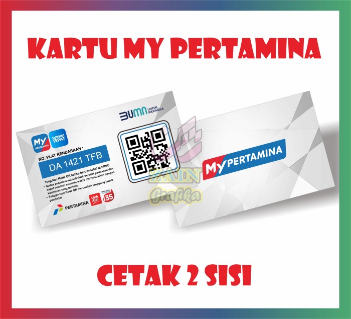 Cetak Kartu My Pertamina id card Custom zain grafika | Lazada Indonesia