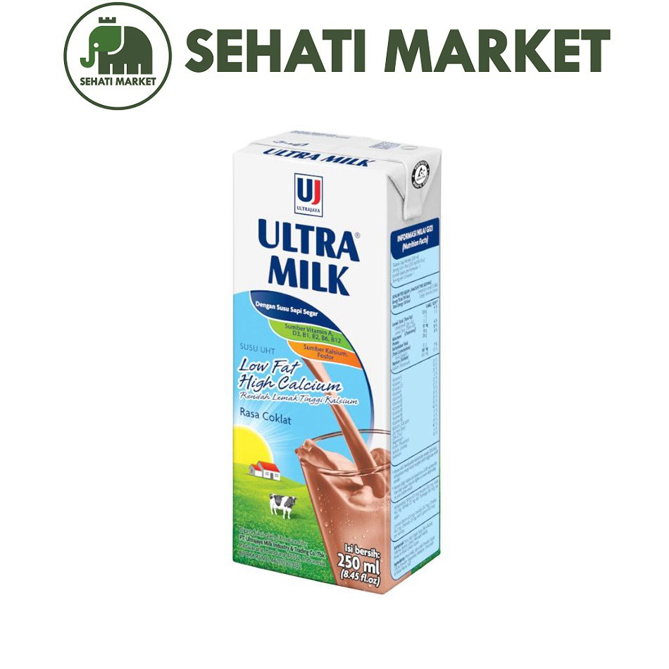 ULTRA MILK SUSU UHT LOW FAT RASA COKELAT 250ml | Lazada Indonesia