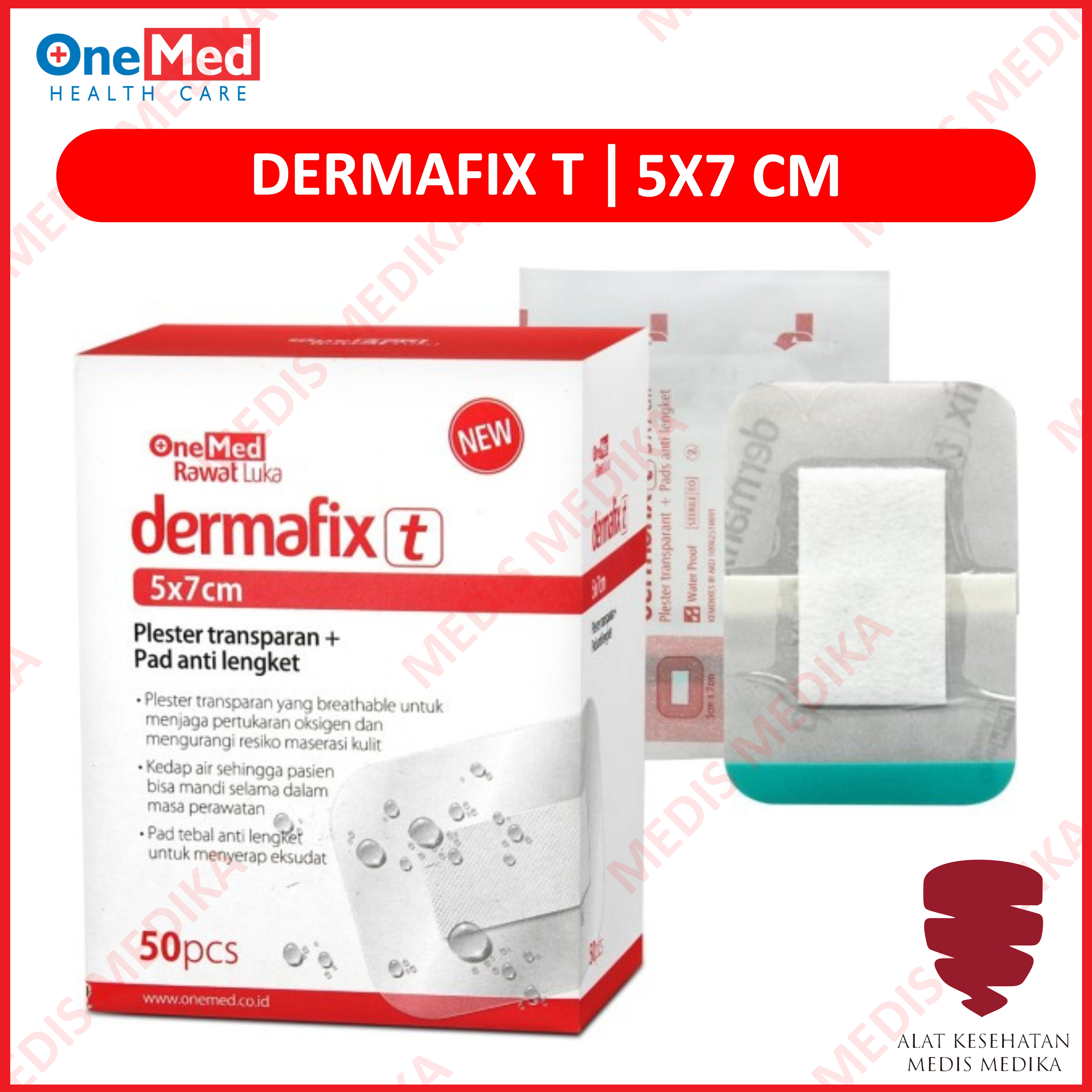 Dermafix T 5 x 7 cm Onemed Plaster Transparan 5x7cm Peralatan P3K ...