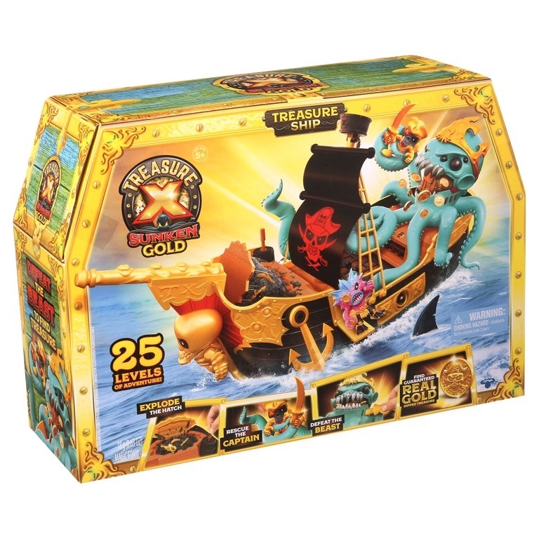TREASURE X SUNKEN GOLD SHIPWRECK PLAYSET SERIES 5 TREASURE SHIP ORIGIN ...