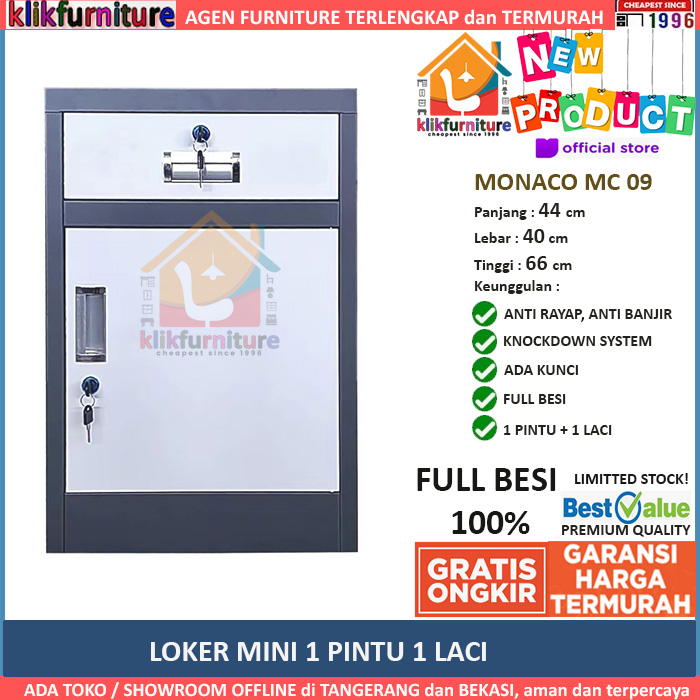 Loker Besi Mini 1 Pintu 1 Laci MONACO 09 | Lazada Indonesia