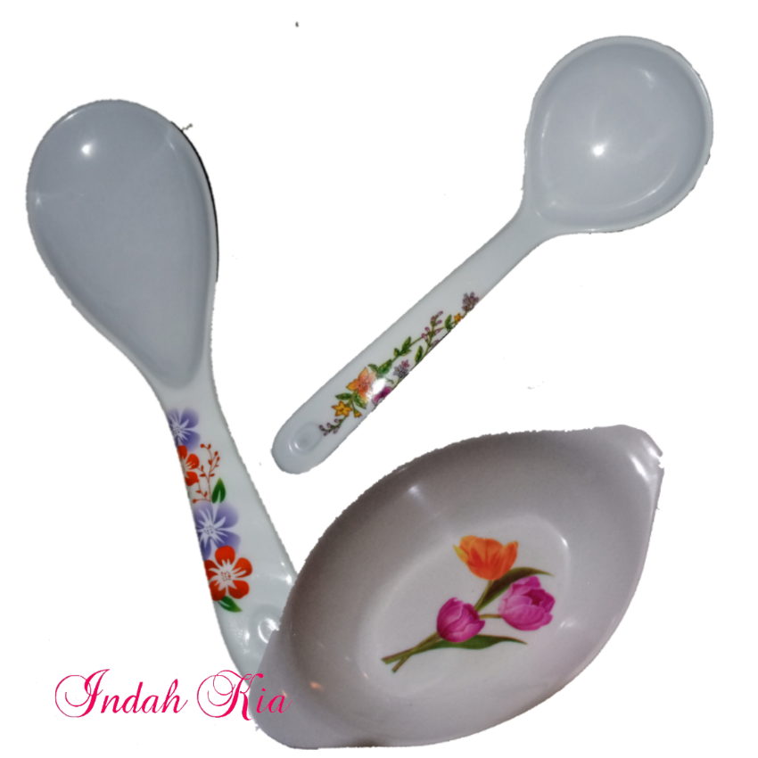 3 macam perabotan rumah tangga / dapur : sendok sayur melamin, mangkuk ...