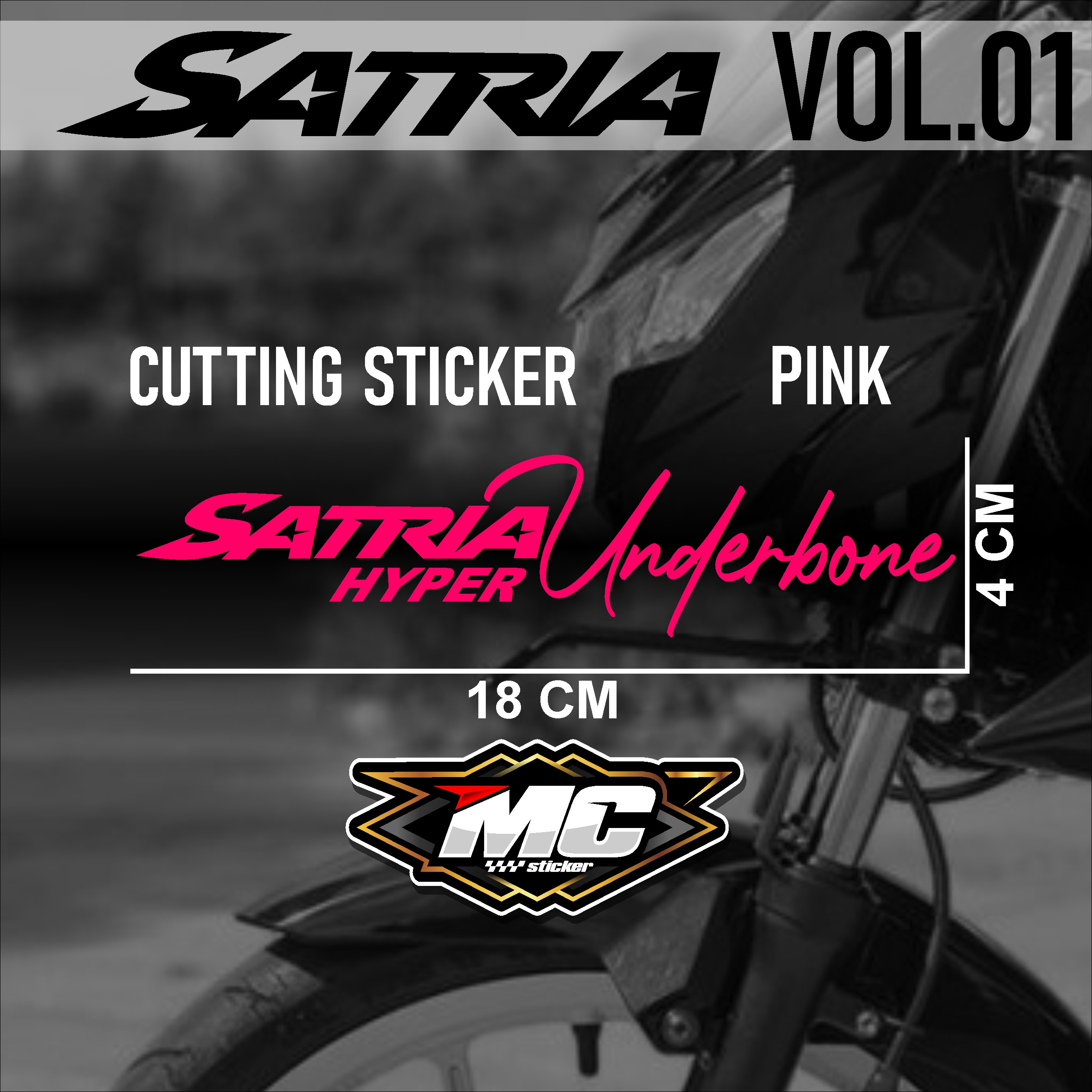 Stiker Cutting SATRIA - Aksesoris Motor Sticker Lis Variasi Suzuki ...