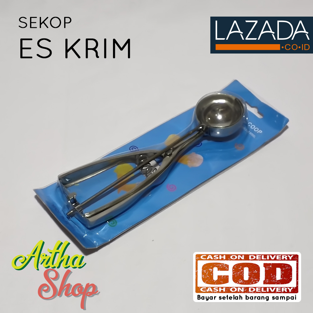 Skop Es Krim Stainless stell Scoop Ice krim Skup Es Krim | Lazada Indonesia