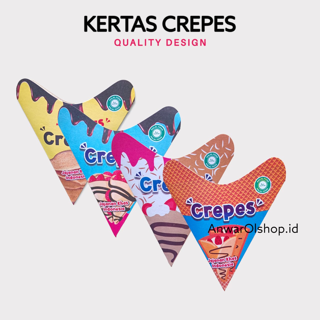 Kertas Crepes Terbaru Ukuran 18 x 15 cm 1 pack 6 Gambar Isi 100 Pcs ...