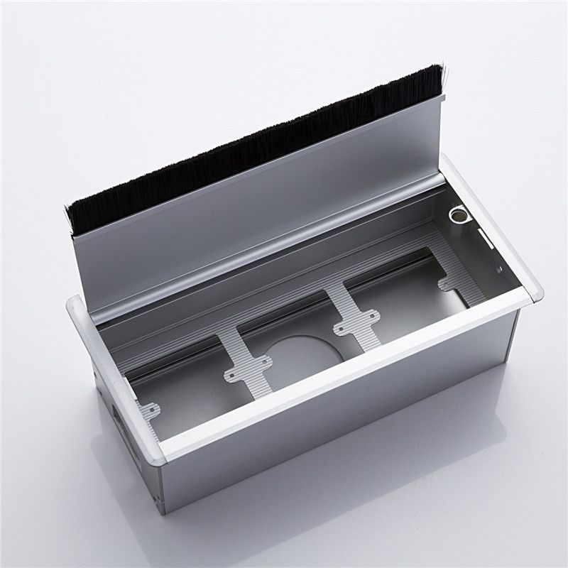 3 Lubang Grommet Box Flip Cover Top Tanam Rata Meja Tempat Dudukan Stop ...