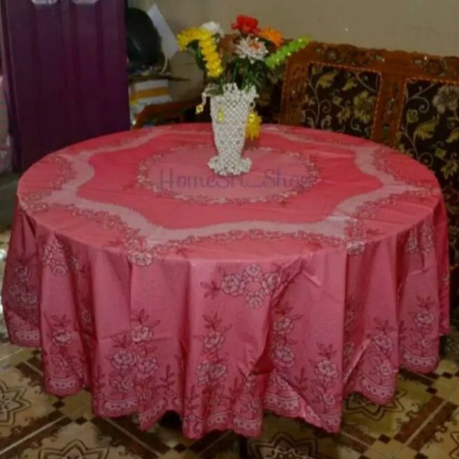Taplak Meja Makan Vinyl Lace Ukuran 180 / 6 Kursi | Lazada Indonesia