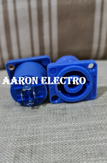 Soket Spikon Socket Spicon Speakon Segi Biru Blue Hitam Black | Lazada ...