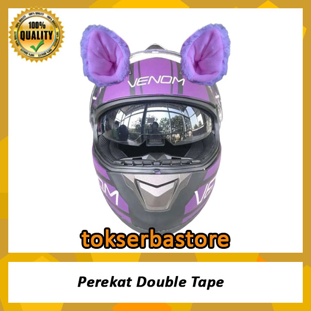 Kuping Helm - Kuping Kucing Untuk Fullface HalfFace Ungu | Lazada Indonesia