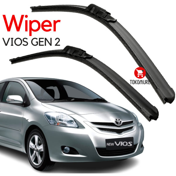 WIper Mobil Vios Gen 2 Wiper Depan Toyota Vios Gen 2 Frameless | Lazada ...