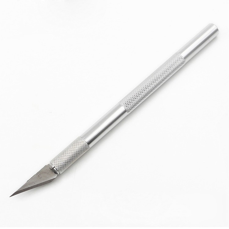 Pisau Ukir Seni 5 isi Cutter Hobby Crafting Art Knife Metal Handle ...