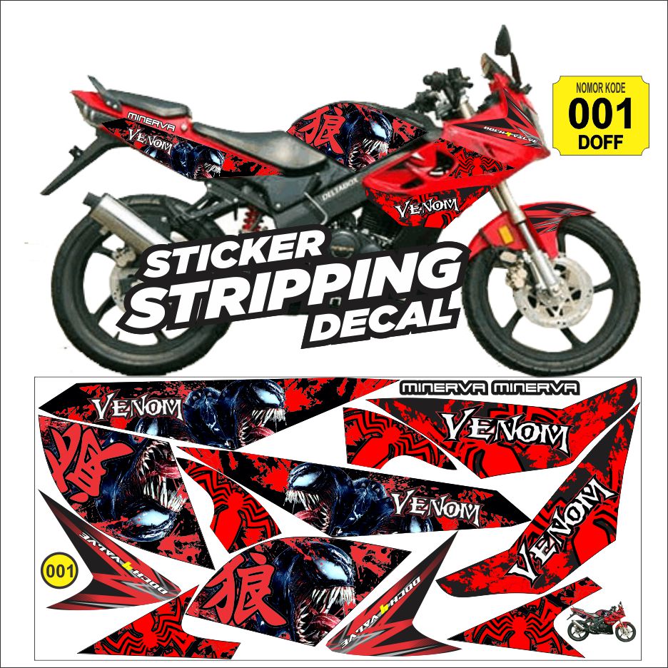 Sticker decal striping minerva mx variasi venom semifullbody packing ...