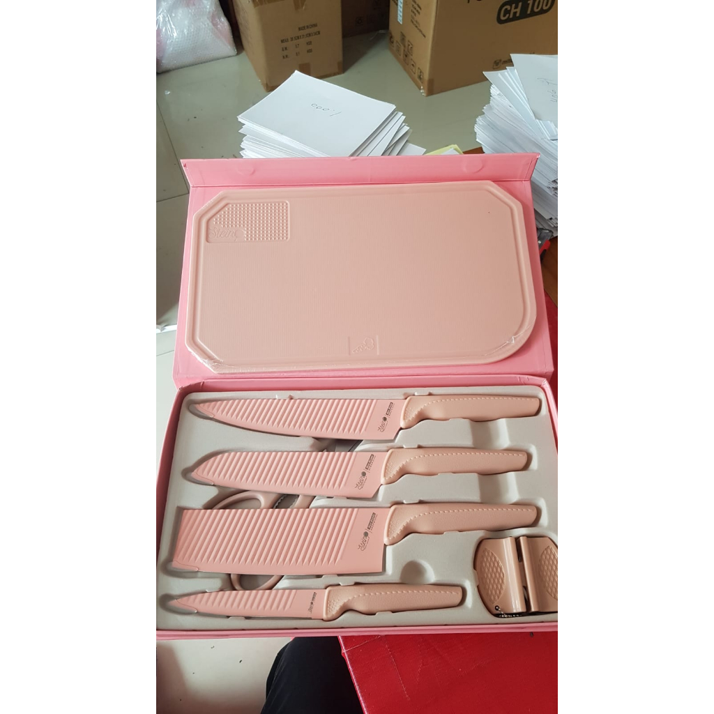Steincookware Stein Diamond Knives Set Pisau Stein 6 in 1 | Lazada ...