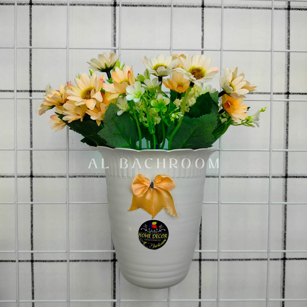RANGKAIAN BUNGA DAYSI MINI LILI POT TAWON DINDING RB6024 BUNGA ...