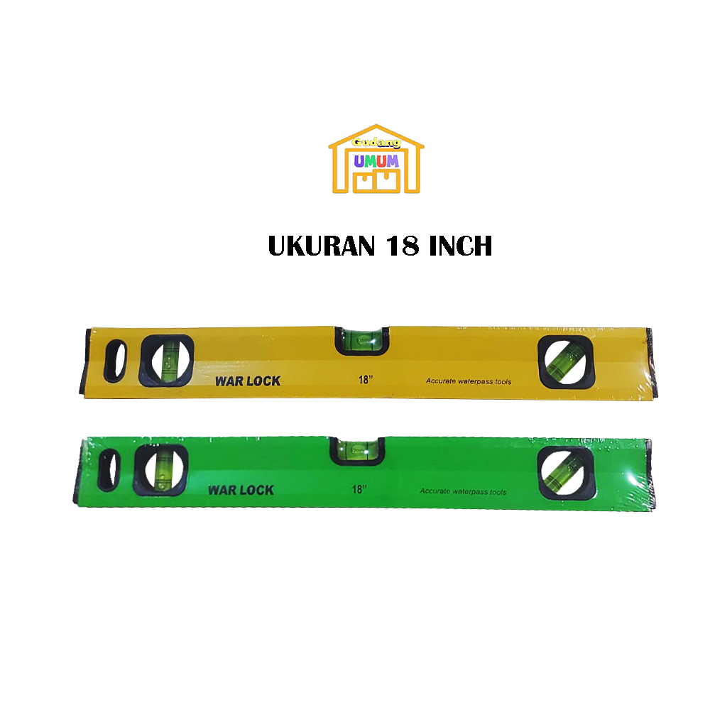 Waterpass Aluminium Alat Ukur Warlock Waterpas Magnet 18 Inch-24 Inch ...