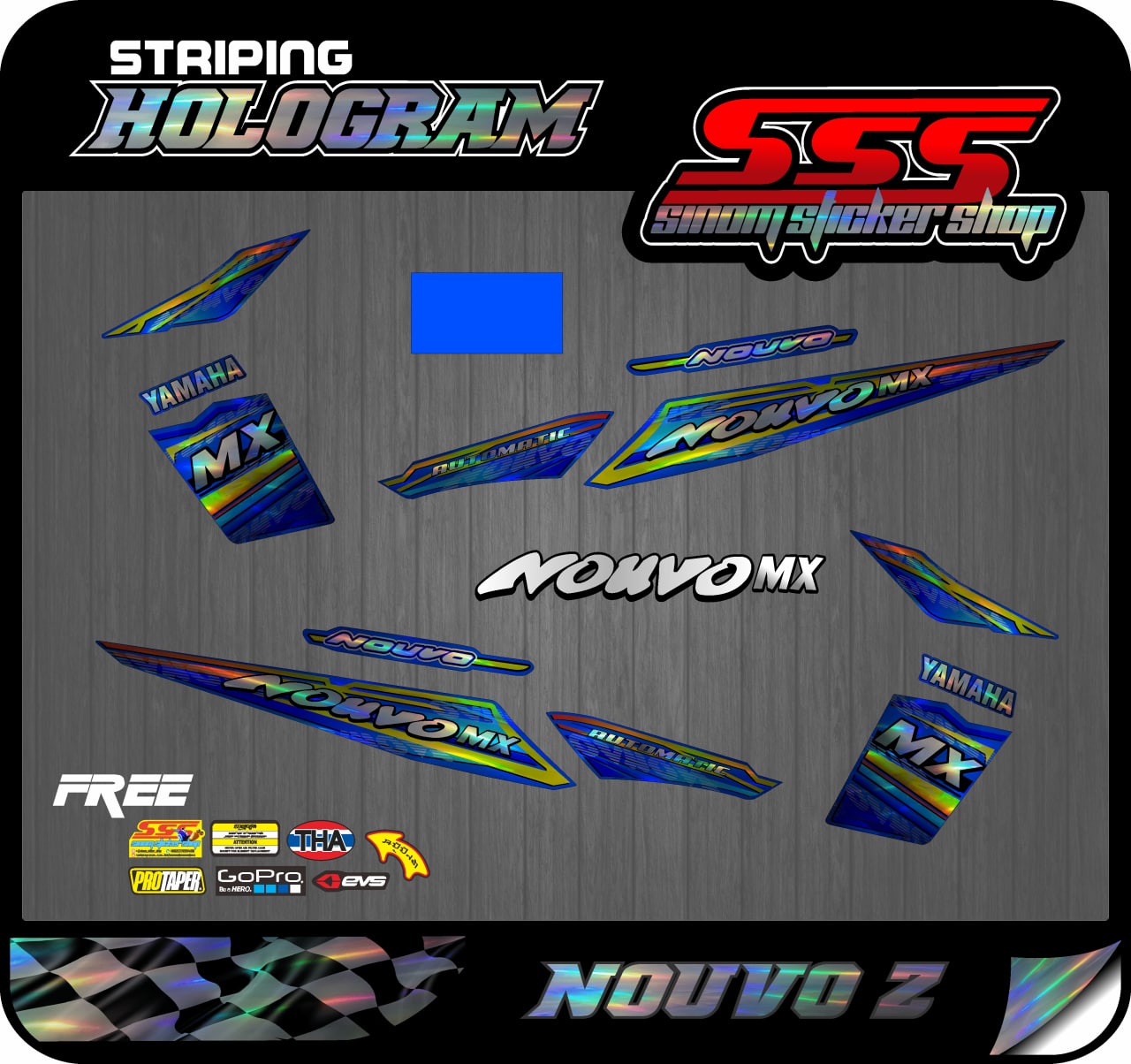 Stiker Decal Striping Yamaha Nouvo Z/MX Motif Grafis MX | Lazada Indonesia