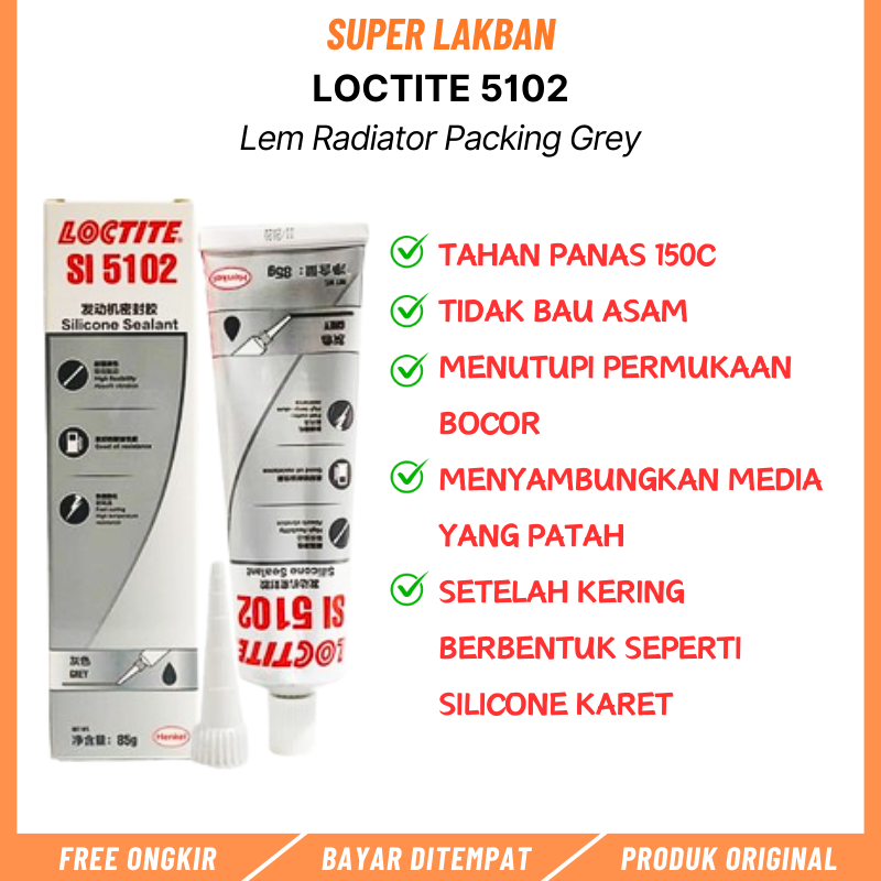 Lem Silicon Sealant Tahan Panas LOCTITE SI 5102 RTV Radiator Paking ...