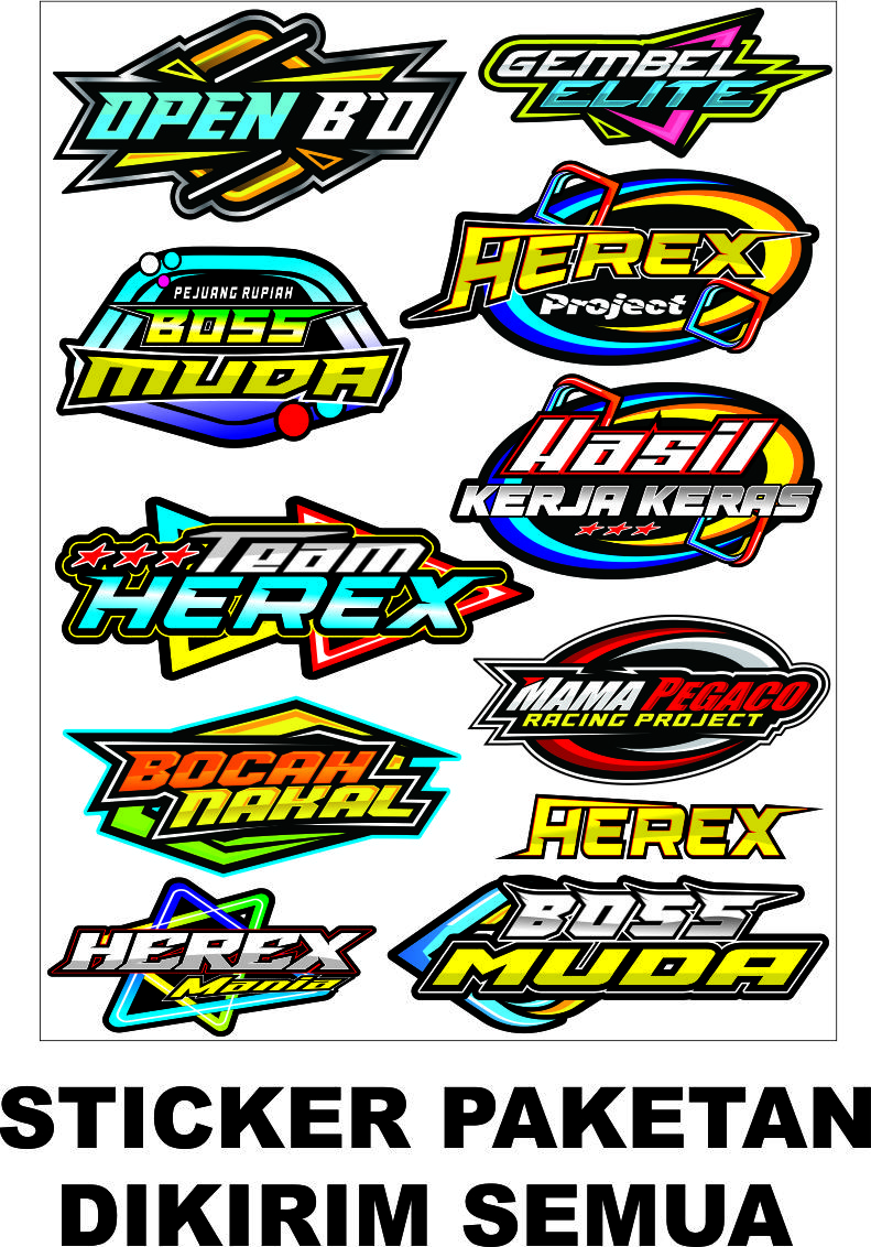 STICKER MOTOR / STIKER MOTIF RACING /VARIASI STICKER CUSTOM UNIVERSAL ...