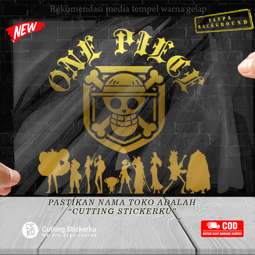 Mugiwara Crew Logo Luffy Cutting Sticker Variasi Motor Mobil Bodi ...