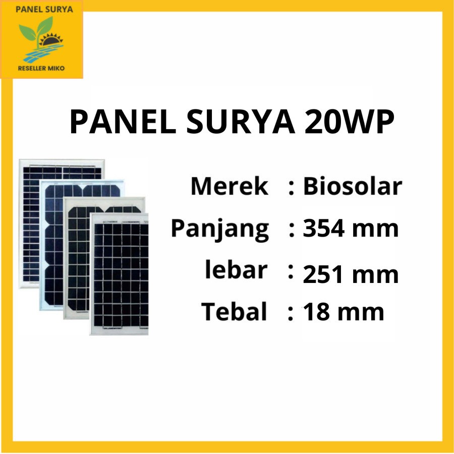 panel surya 20wp solar cell 20wp solar panel 20wp - BIOSOLAR | Lazada Indonesia