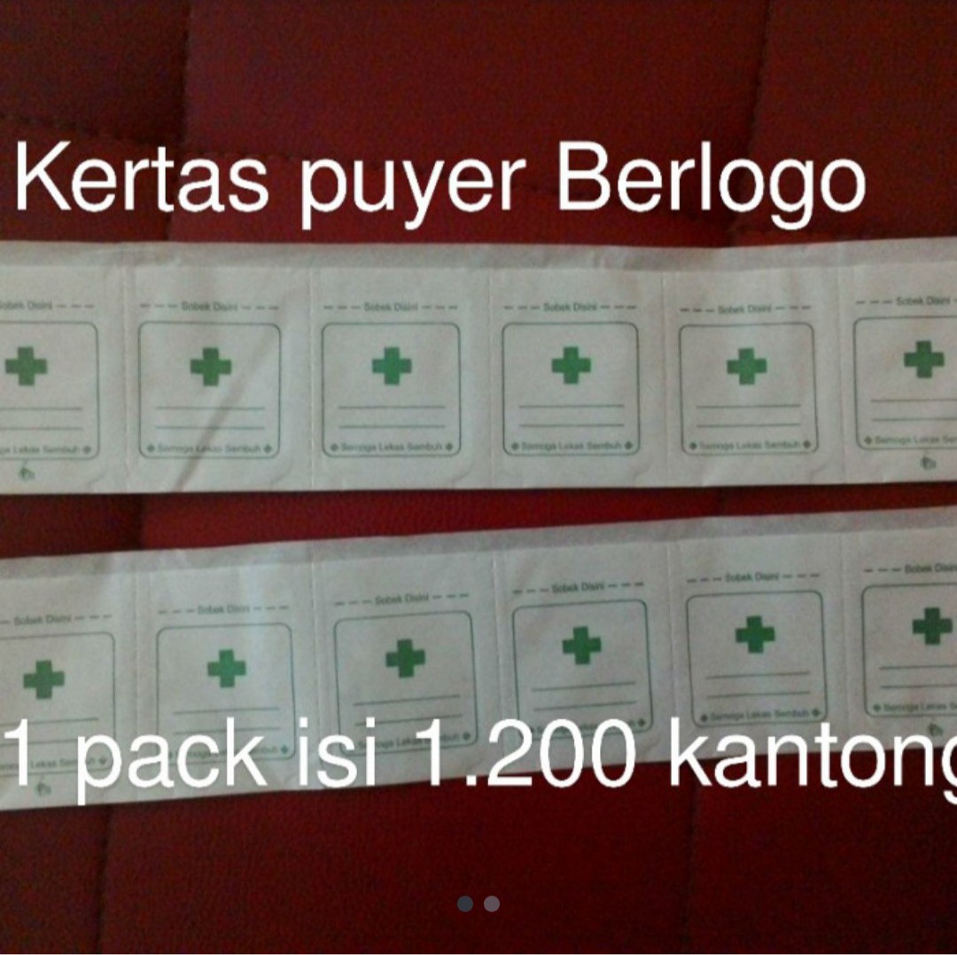 Kertas Puyer Obat Press Logo Umum Hijau/Kantong Obat Press | Lazada ...