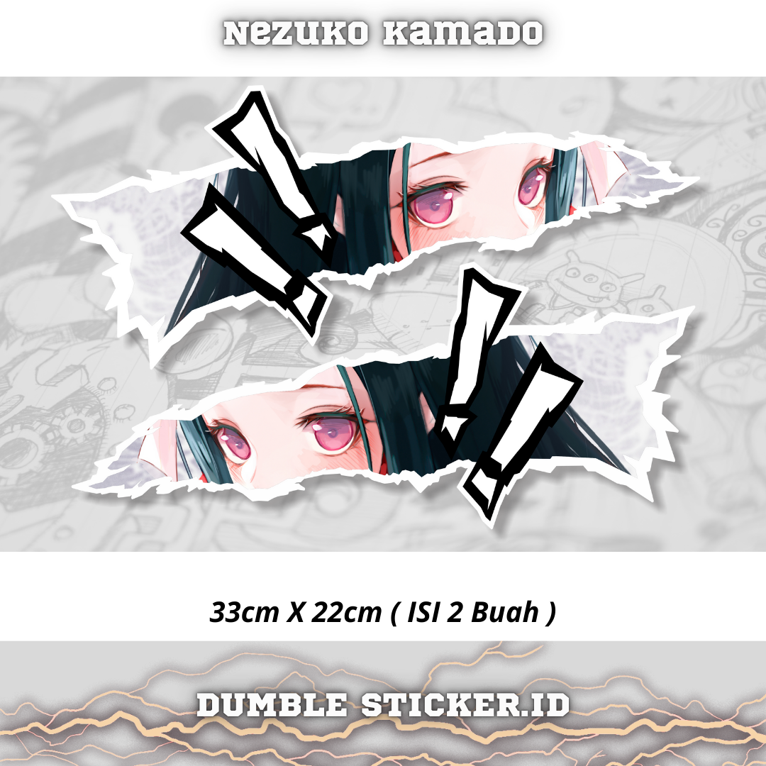 Sticker Stripping All Type Motor Print Cutting Stiker Mata Anime Nezuko ...
