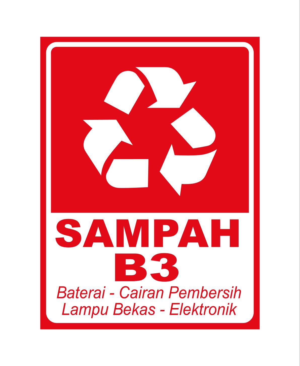 SIGN STICKER VINYL SAMPAH B3 UK 15 X 20 CM TERMURAHH RAMBU K3 | Lazada ...