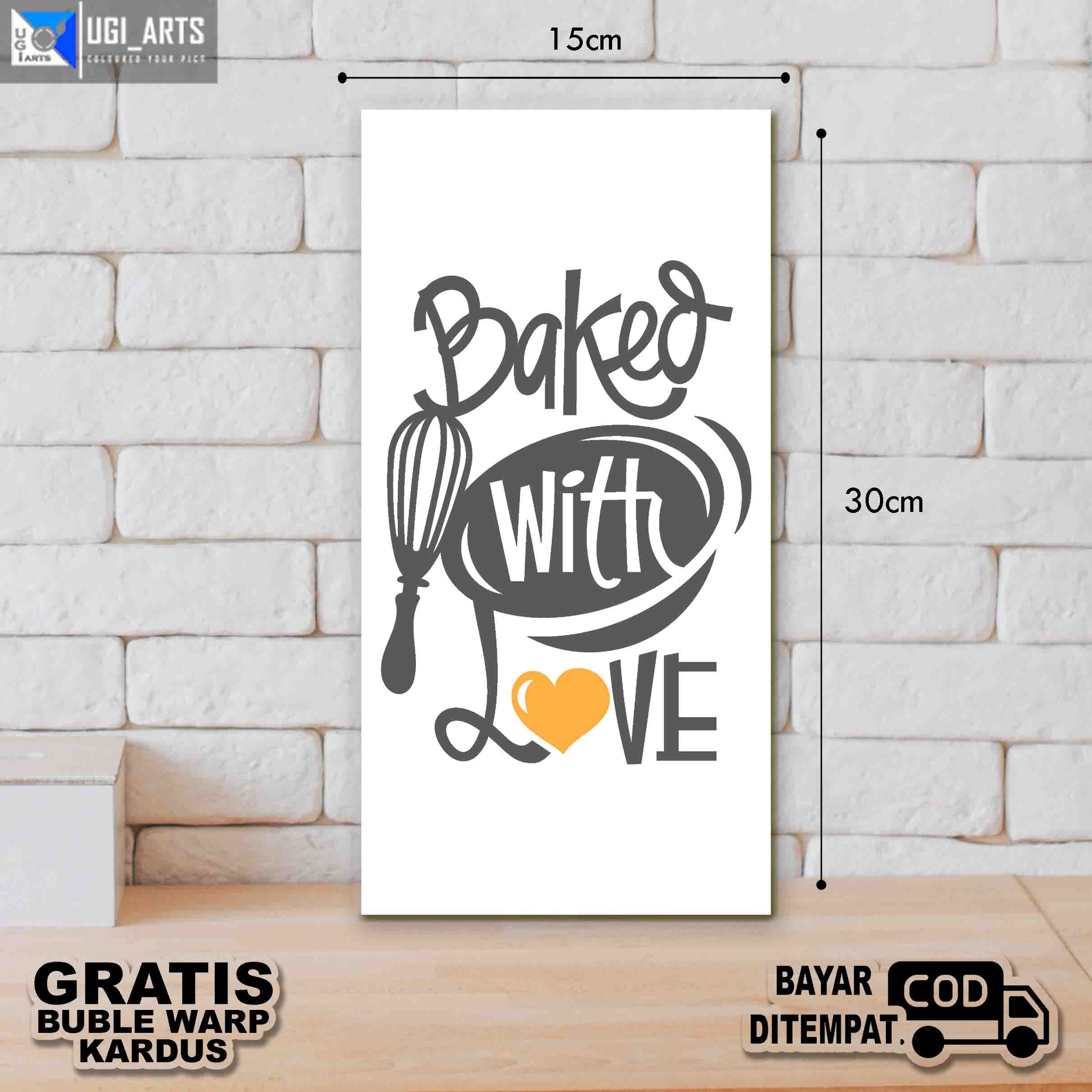 UGIARTS QK12 Hiasan Dinding Kitchen / hiasan dapur / quotes cook ...