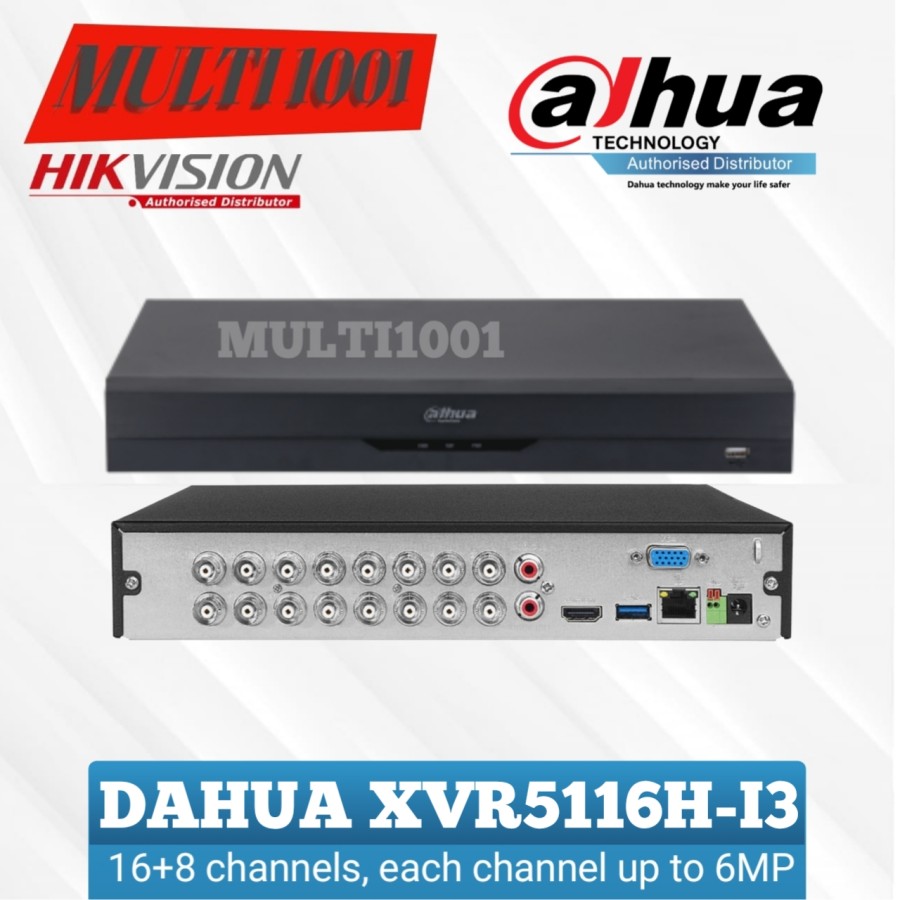 DVR DAHUA 16 CHANNEL XVR5116H-I3 UP TO 5MP FACE RECOGNITION | Lazada ...
