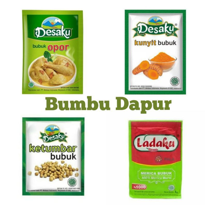 Bumbu Dapur Bubuk Ladaku Kunyit Ketumbar Desaku GM 1 Renceng Isi 12 ...