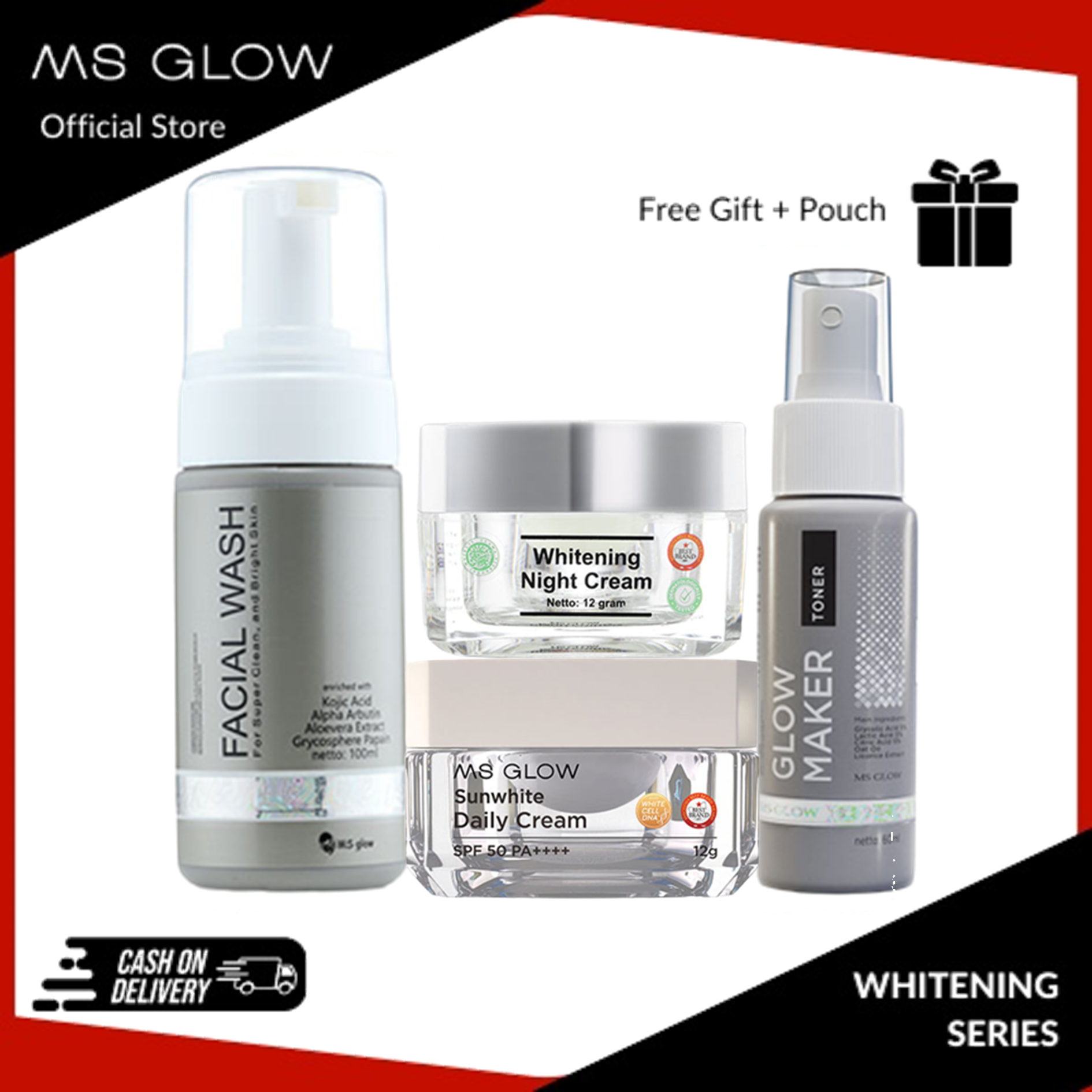 Ms Glow Paket Wajah ( Whitening / Luminous / Acne / Ultimate ) Free ...