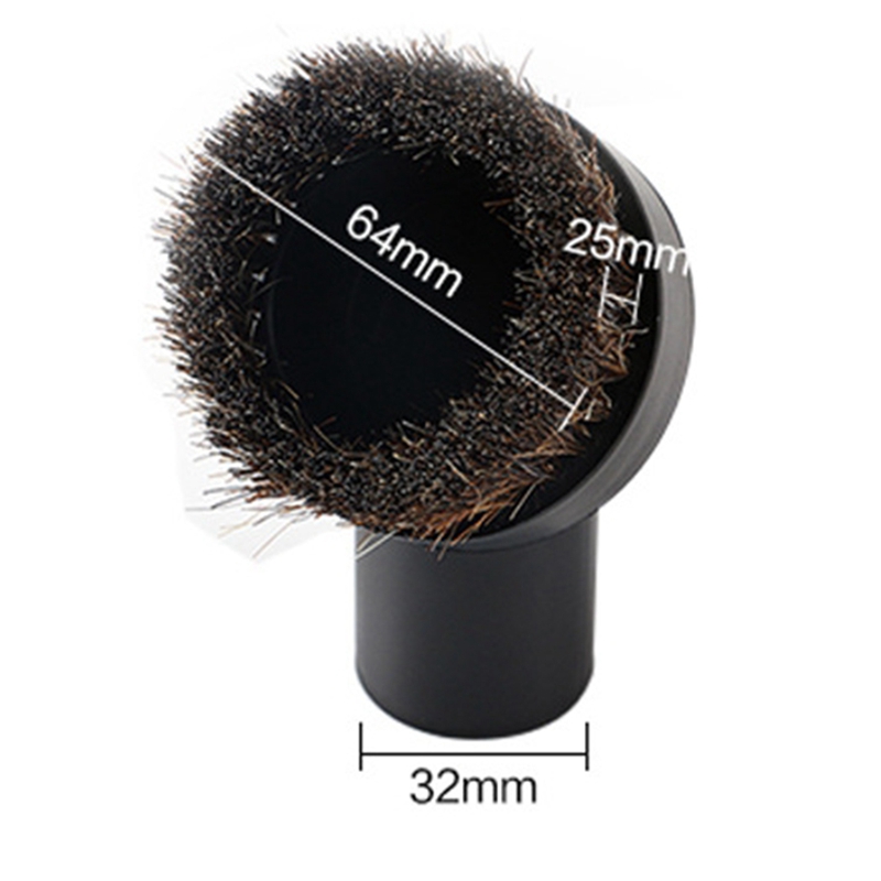 1PC 32mm Horsehair Vacuum Cleaner Brush Head Replacement Round Keyboard ...