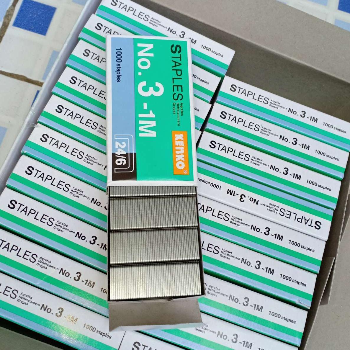 isi Staples isi stapler no 3 -1m kenko isi heker 1000 biji | Lazada ...