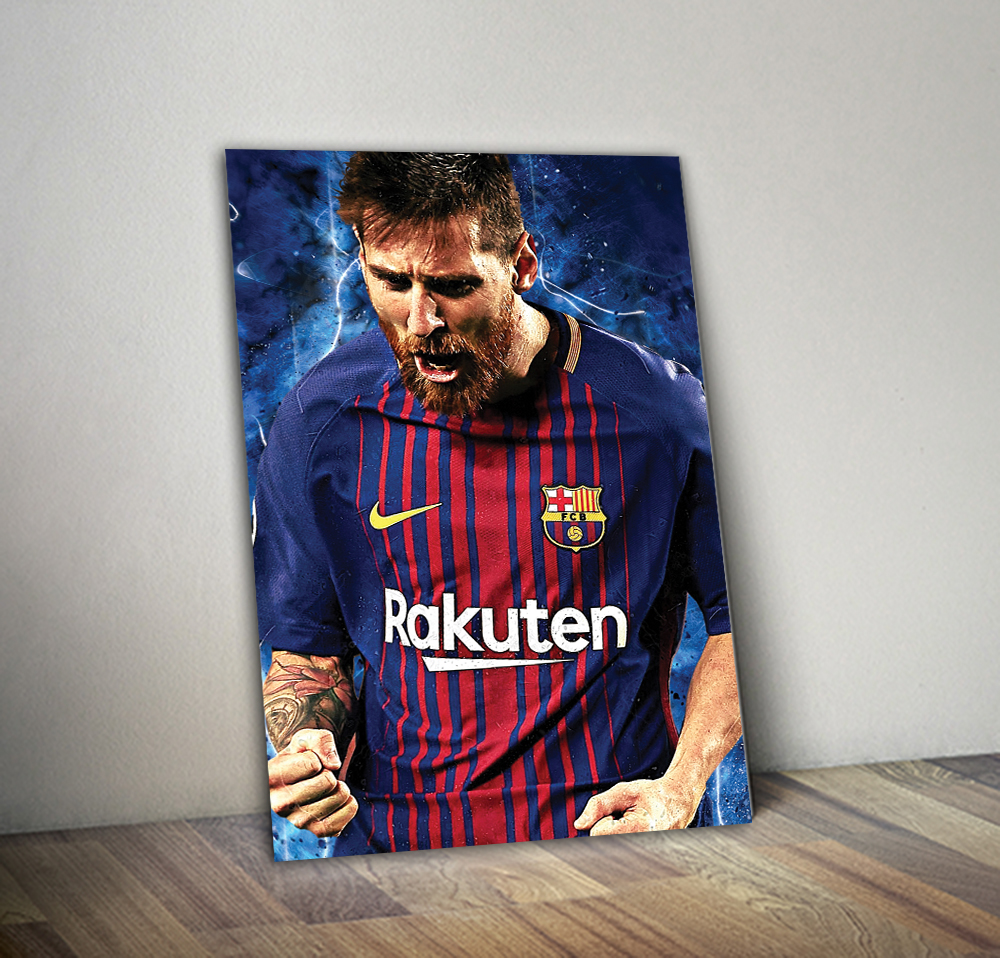 Hiasan Dinding Rumah Lionel Messi Barca / Hiasan Kamar Sepakbola/ Wall ...