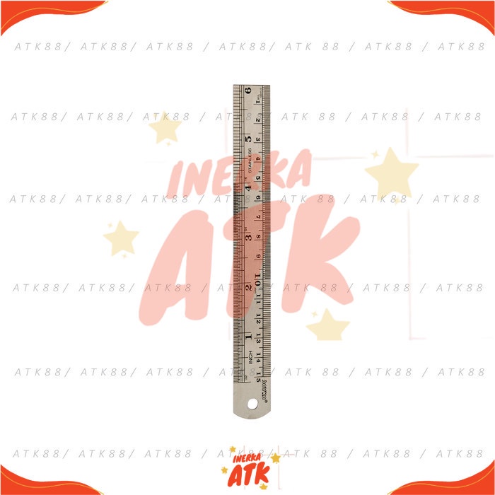 Penggaris Panjang Besi Joyko Stainless Steel Ruler 15 cm / Penggaris 15 ...