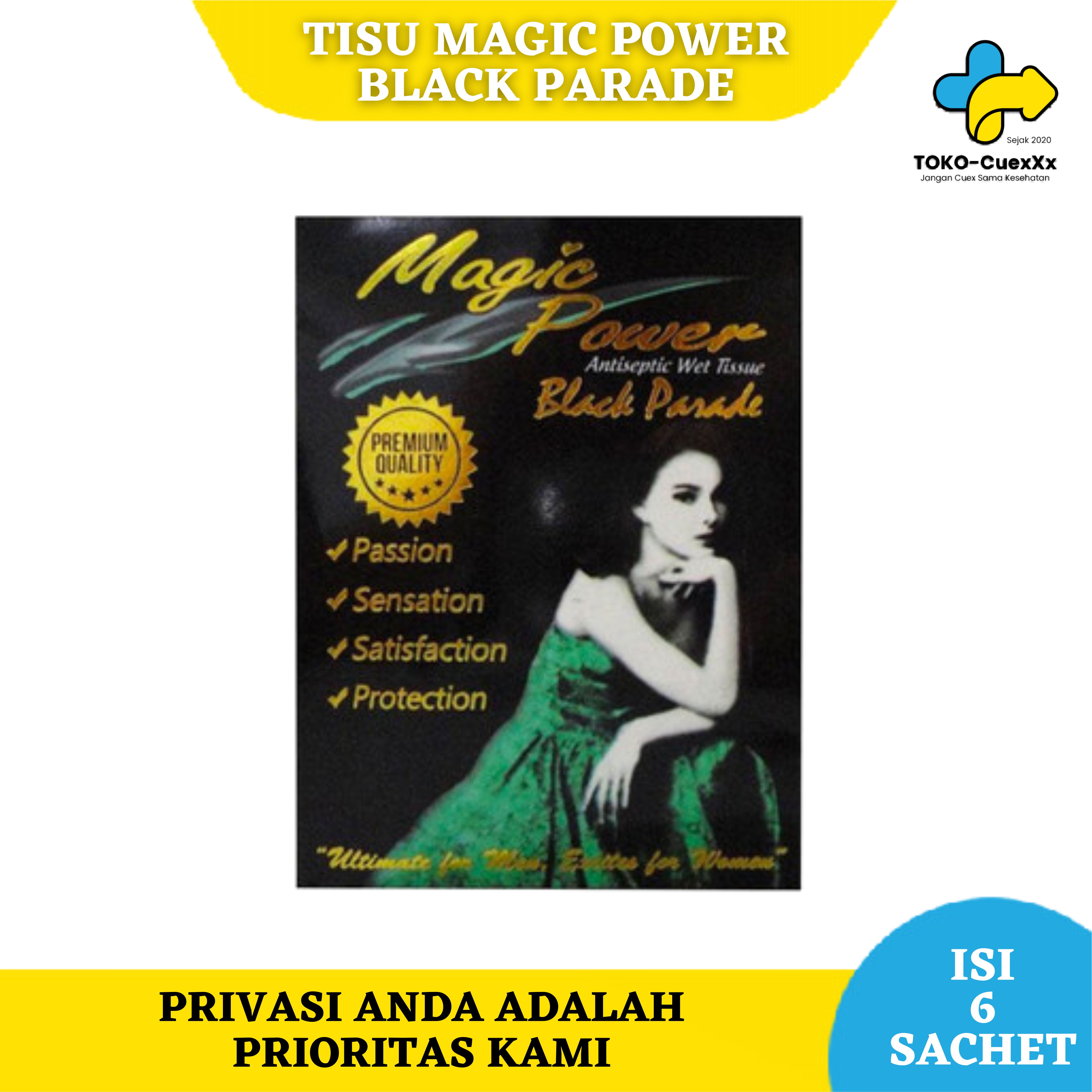 Tisu Magic Power Black Parade 1 Kotak Isi 6 Sachet Tissue Megic Hitam ...
