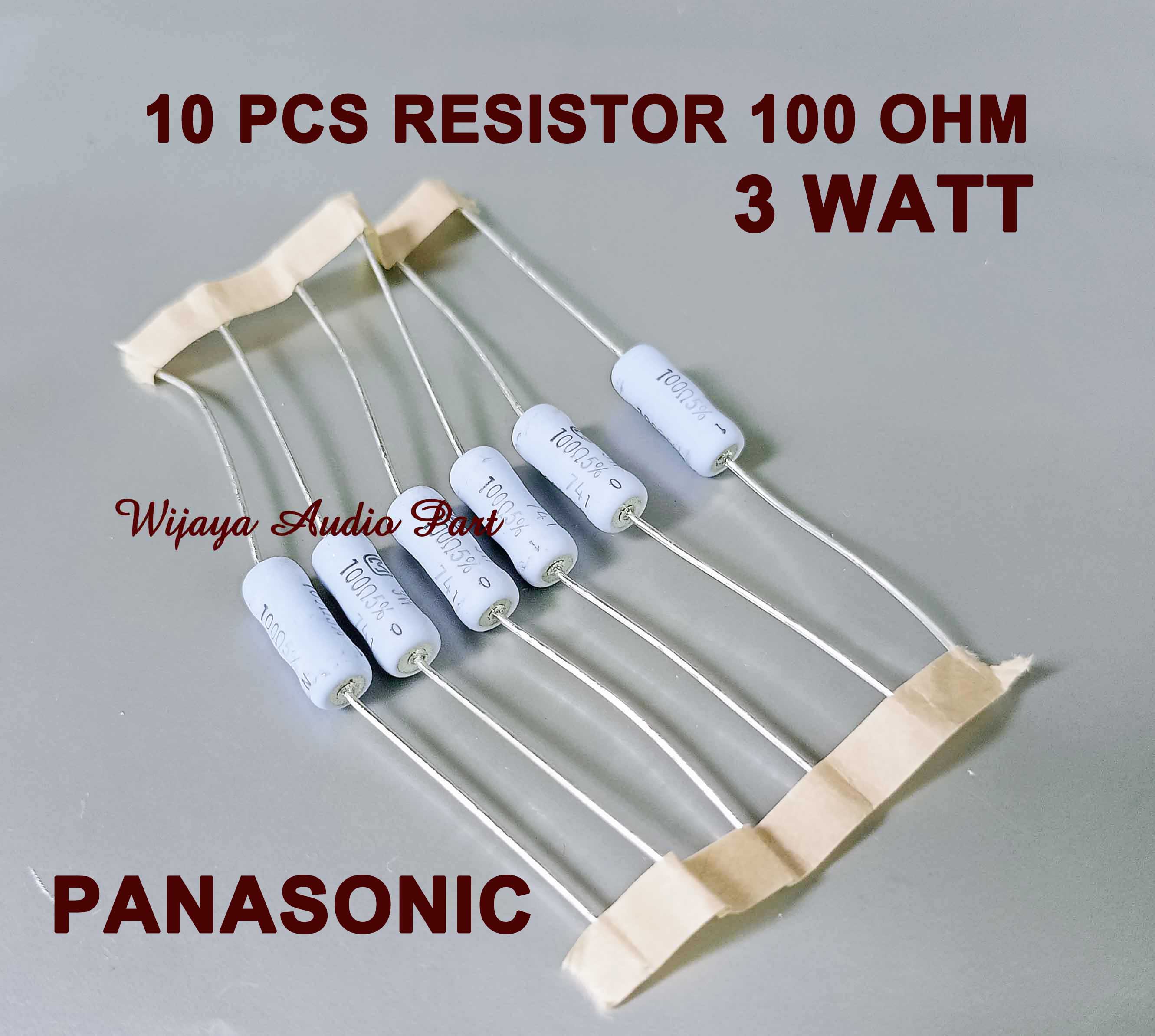 QTY 10 PCS RESISTOR 100 OHM 3 WAT PANASONIC 3W 100 OHM ORIGINAL ...