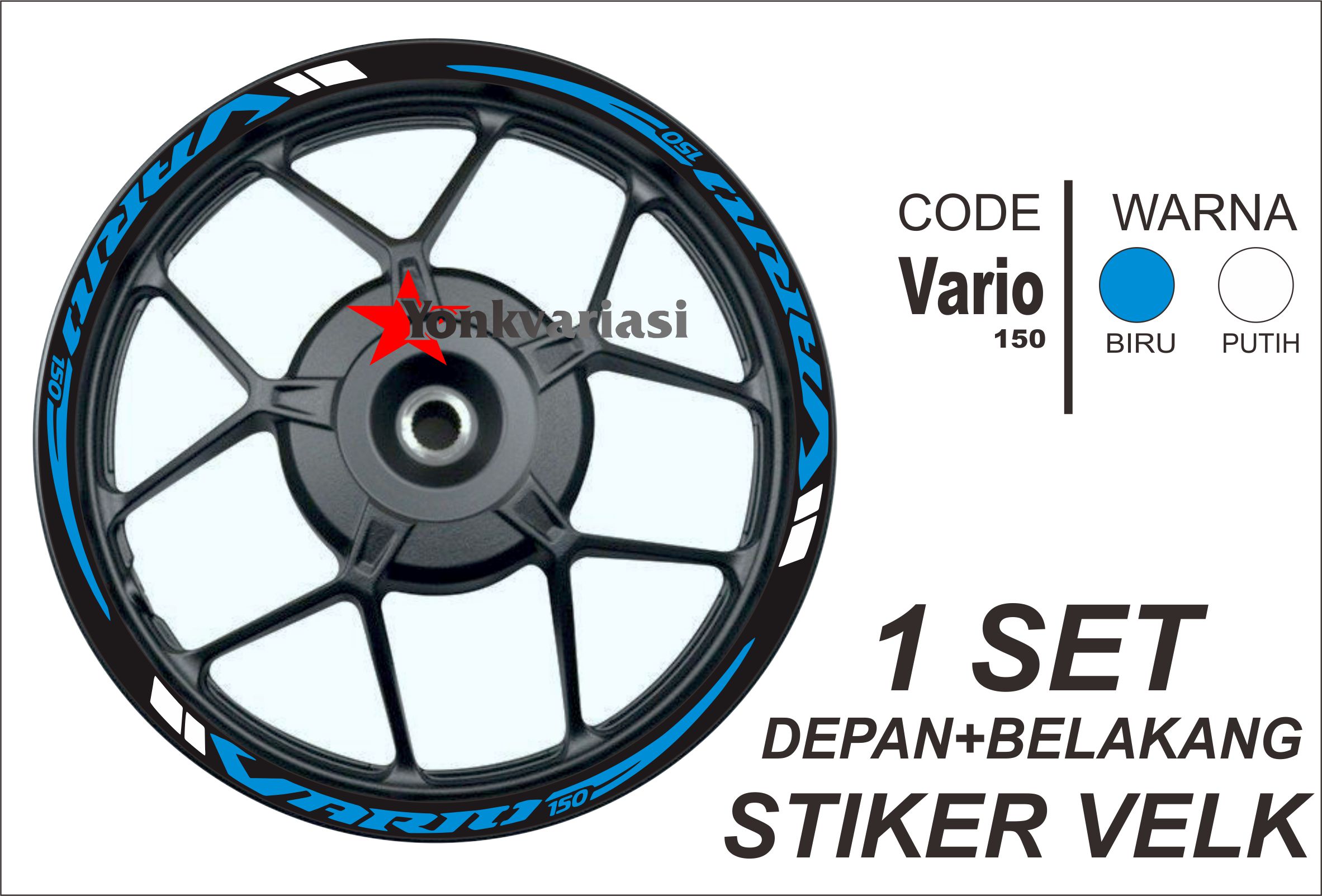 Stiker Velk Vario 150 Bahan Reflektor Nyala//Cutting Stiker Velk Motor ...