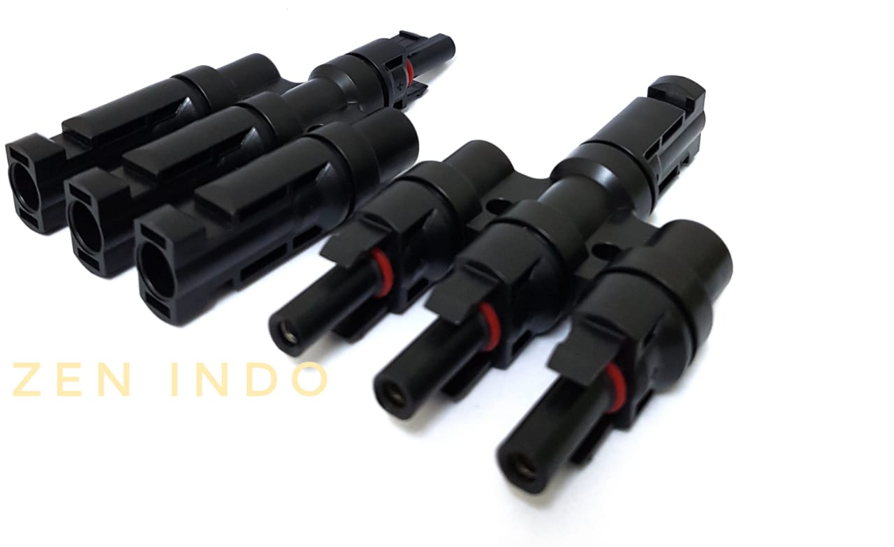 MC4 Connector 3 in 1 cabang 3 Konektor MC4 3in1 ( 1 ke 3 Splitter ...