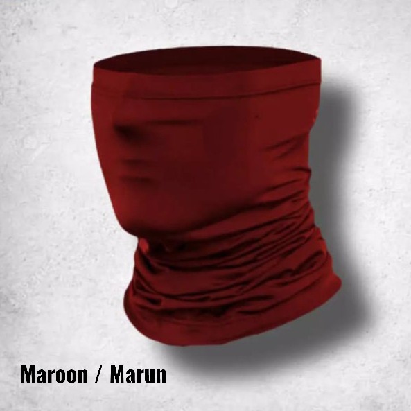 Masker Buff Bandana Pria Pengendara Motor Hitam Polos Tebal Premium ...