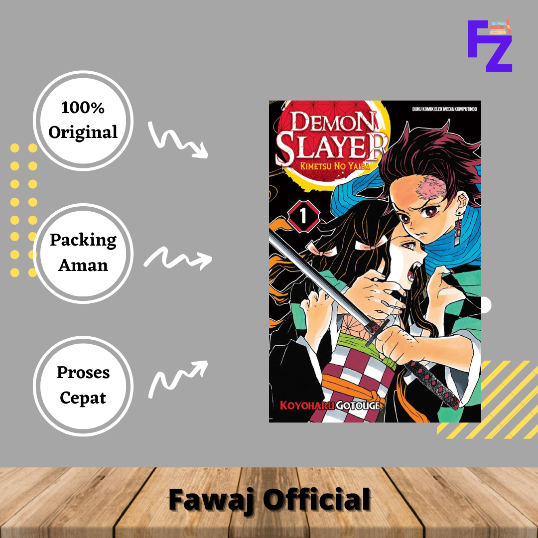 Buku Komik Demon Slayer: Kimetsu no Yaiba 01 Original 100% | Lazada ...