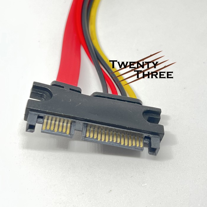 Kabel Sata 15pin + 7pin Male To Female Data Power Extension HDD SSD PC ...