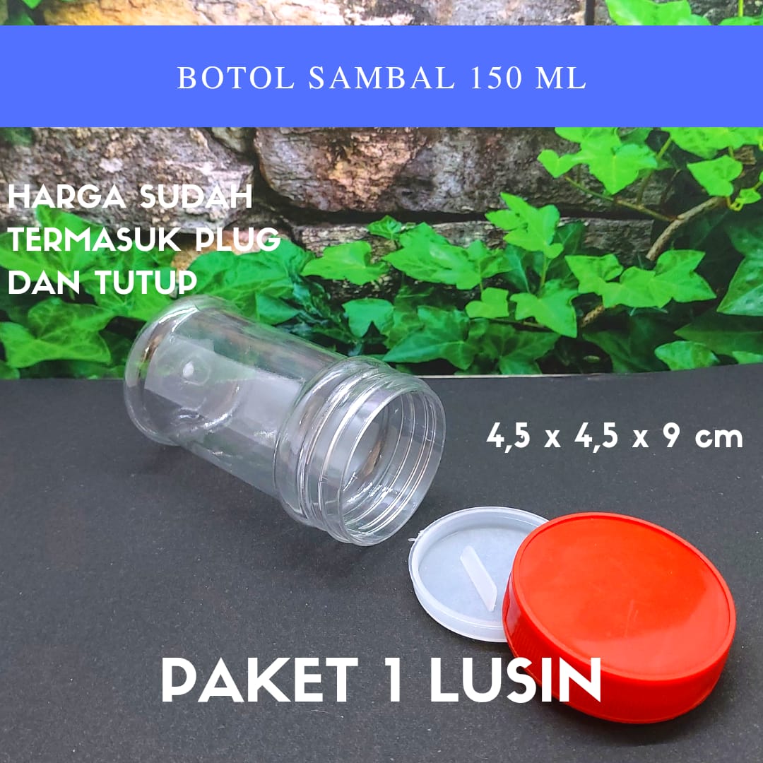 1 LUSIN BOTOL PLASTIK KOSONG 150 ML SAMBAL / BUMBU MURAH GROSIR 150 ML ...