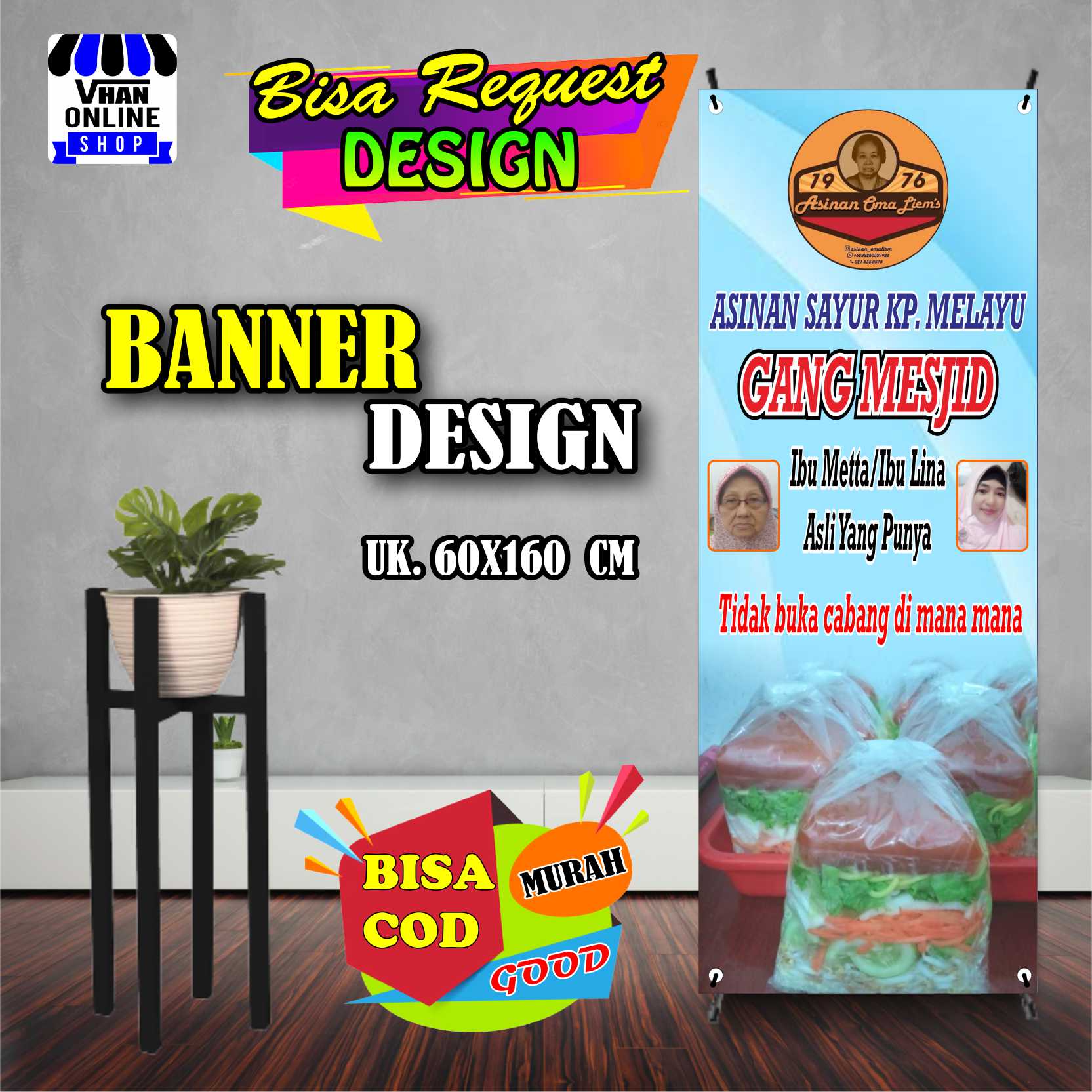 Spanduk Banner Jualan Asinan, Rujak, Bagus Simple | Lazada Indonesia