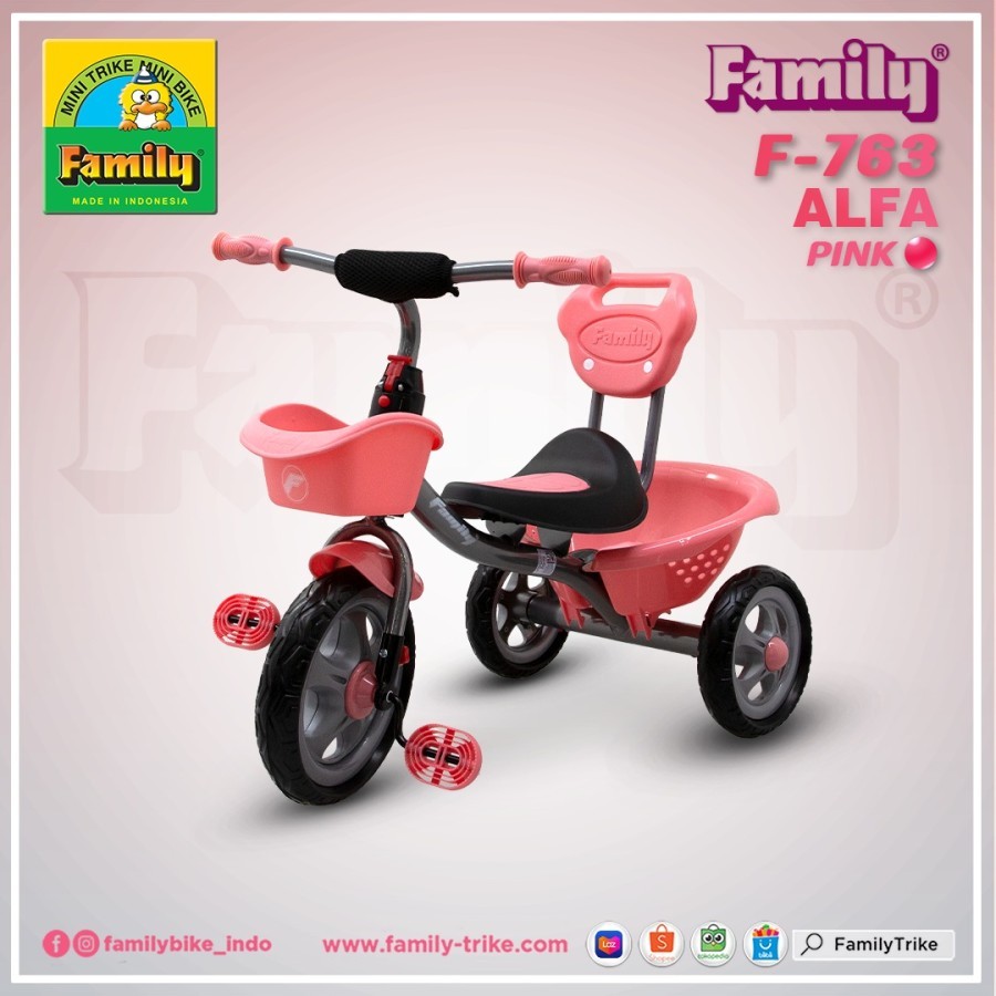 Sepeda Roda Tiga Ak Dorong FAMILY ALFA F-763 // T29 | Lazada Indonesia